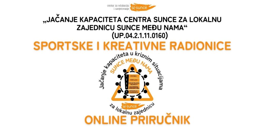 SPORTSKE I KREATIVNE RADIONICE – ONLINE PRIRUČNIK – Centar za edukaciju i savjetovanje Sunce